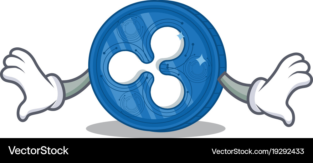 Shock ripple coin character cartoon Royalty Free Vector