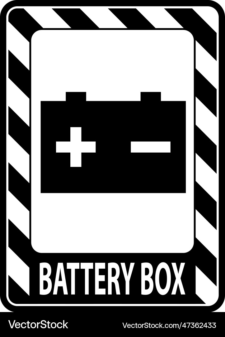 Symbol battery sign battery box on white Vector Image