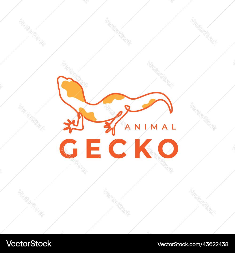Abstract gecko logo design colorful Royalty Free Vector