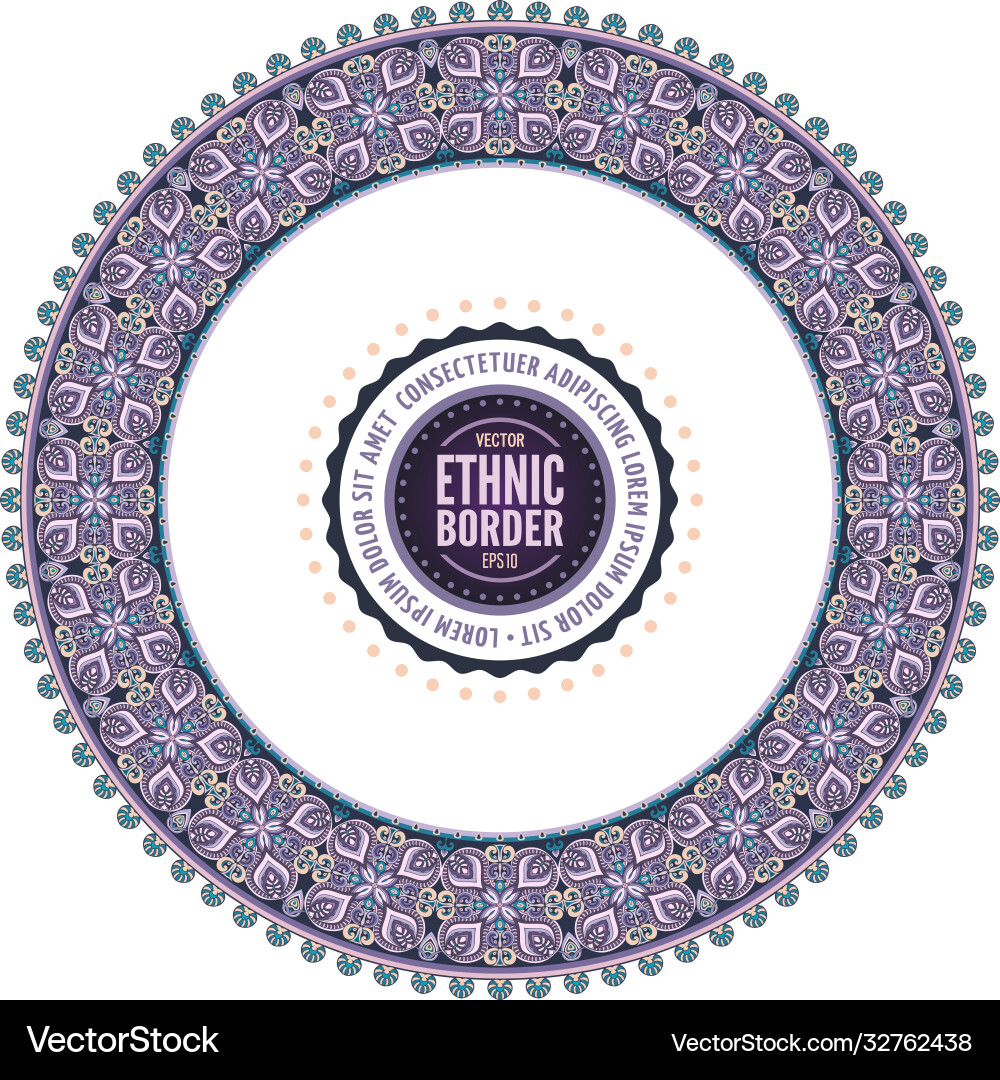 Abstract ornamental nature ethnic round Royalty Free Vector