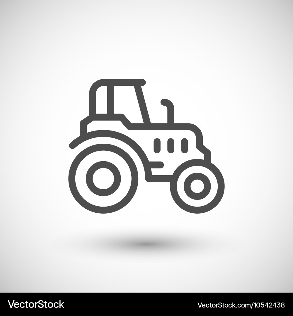 Agricultural tractor line icon Royalty Free Vector Image