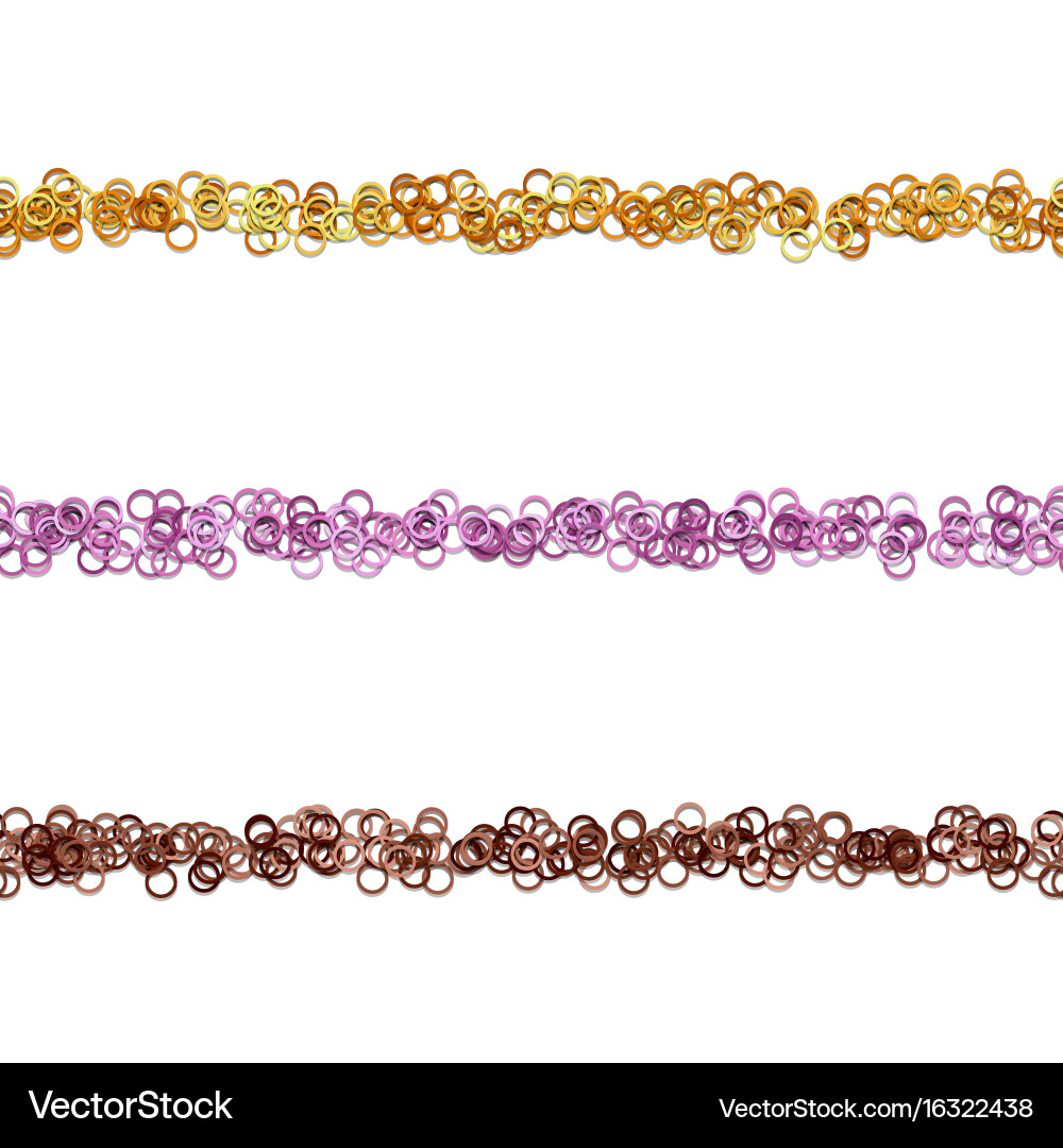 Circle pattern line text separator design set Vector Image