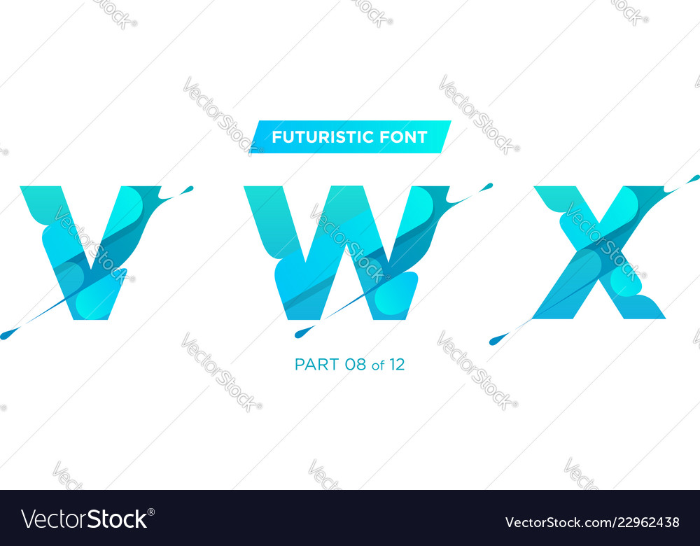 Clean stylish typeface with patterned Royalty Free Vector