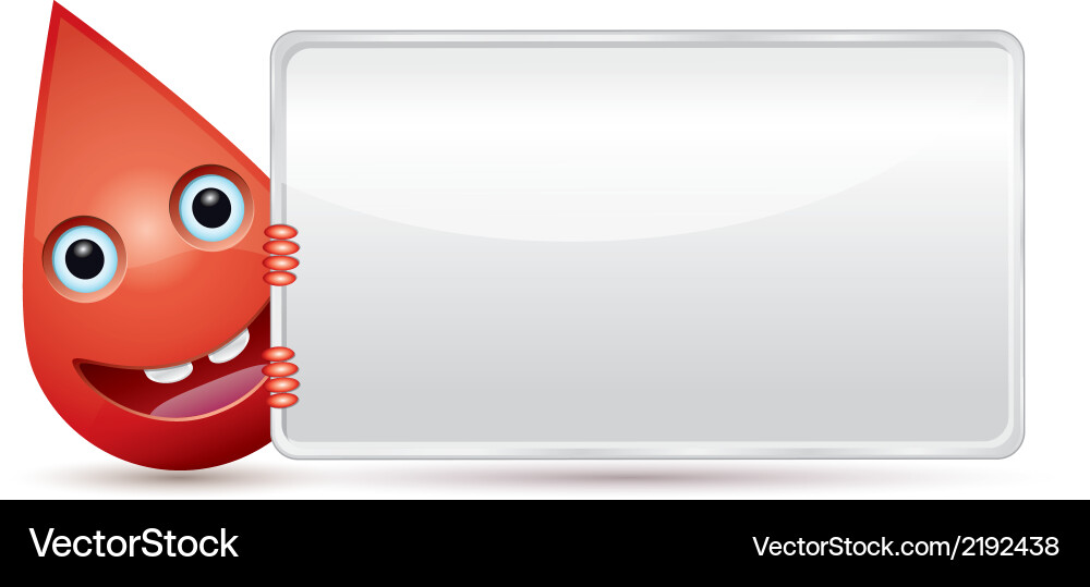Drop of blood banner Royalty Free Vector Image
