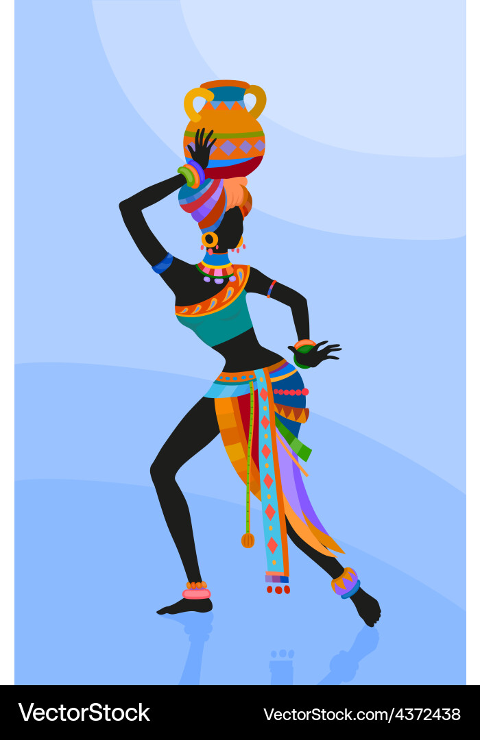 Ethnic dance african woman Royalty Free Vector Image