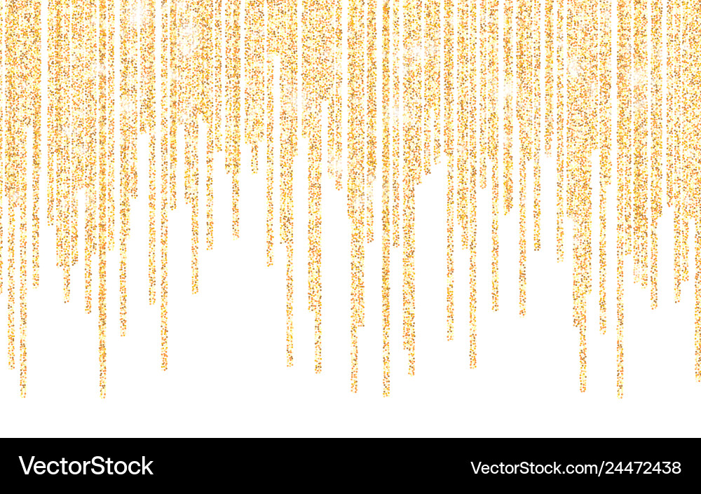 Golden glitter sparkle on a transparent Royalty Free Vector