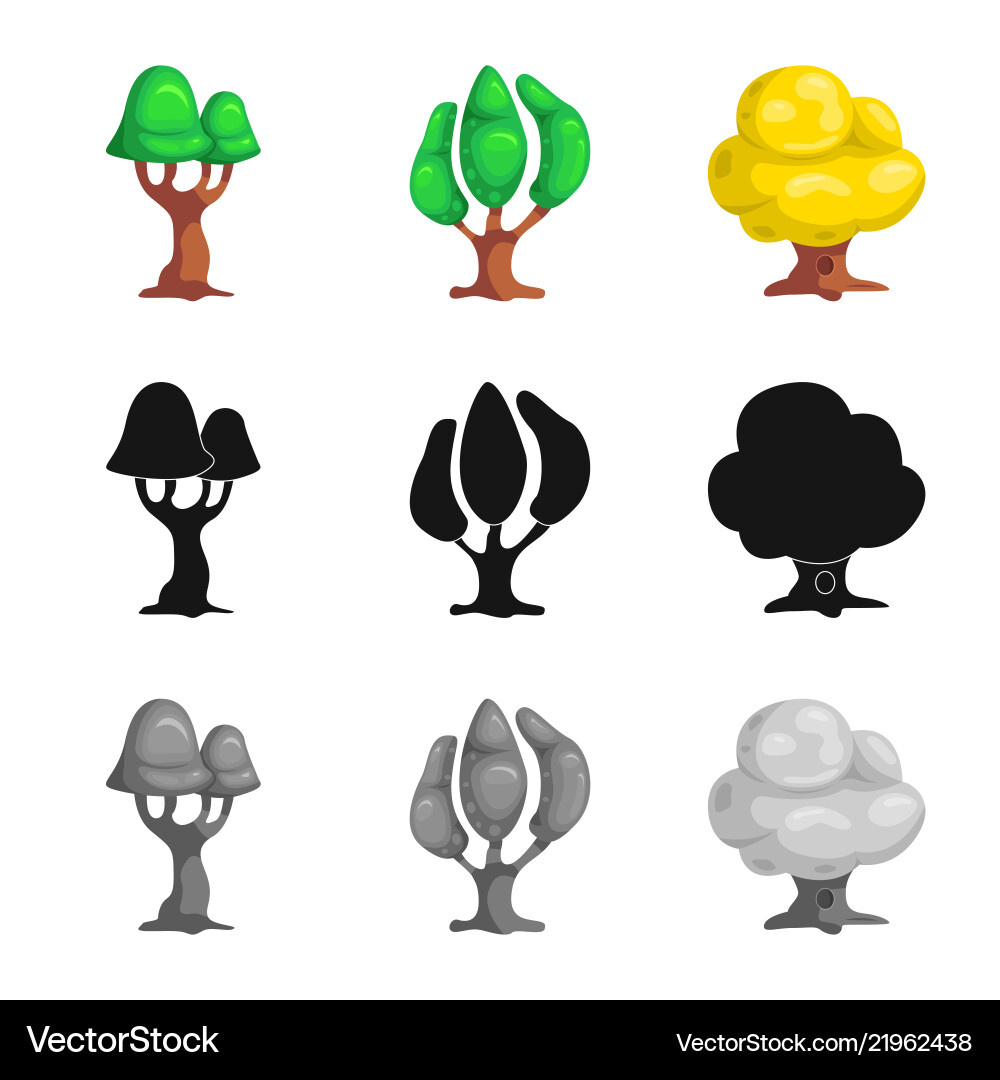 Isolated object of tree and nature sign Royalty Free Vector