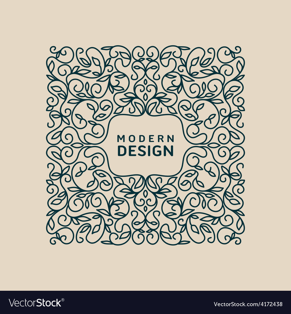 Monogram design element Royalty Free Vector Image
