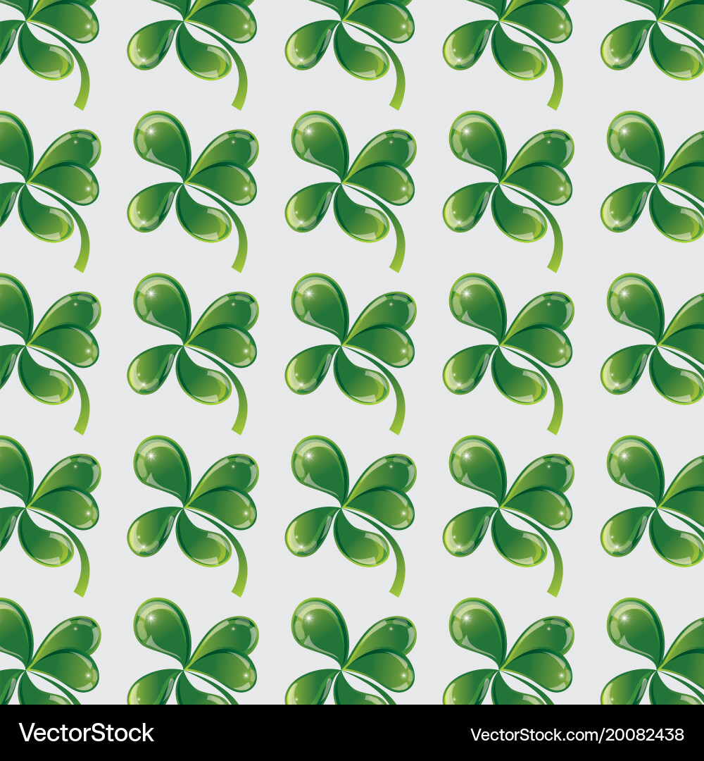 Nature green clover plant background Royalty Free Vector