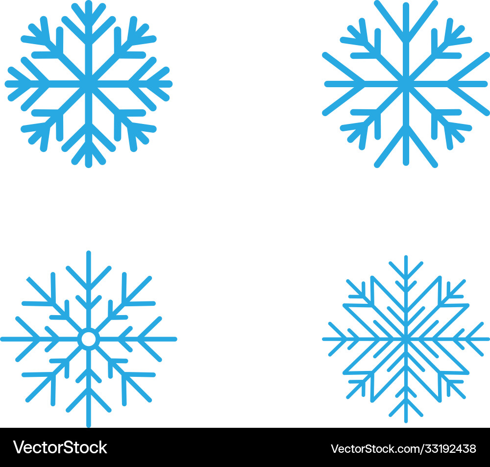 Snowflakes style design for labels badges Vector Image