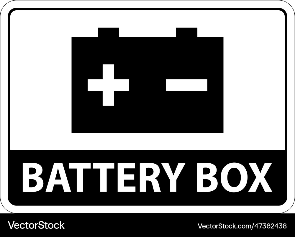 Symbol battery sign battery box on white Vector Image