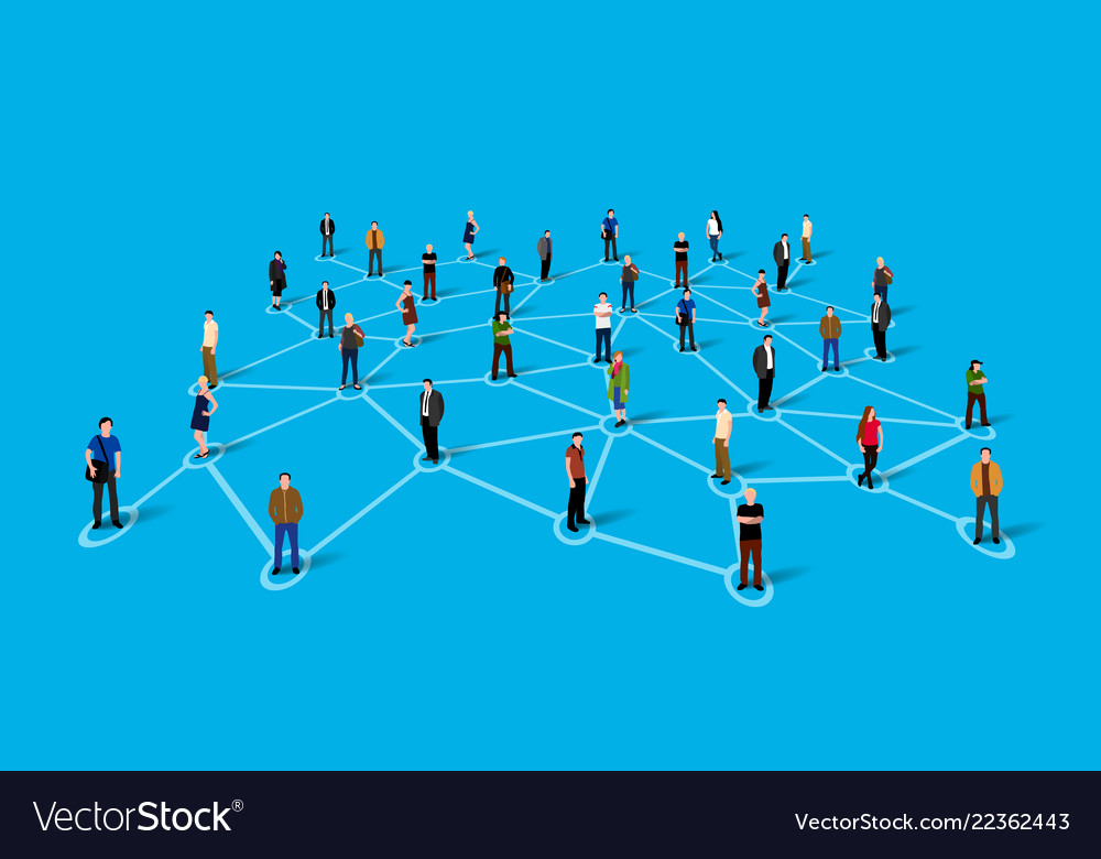 Connecting people social network concept Vector Image Connecting people social network concept Vector Image