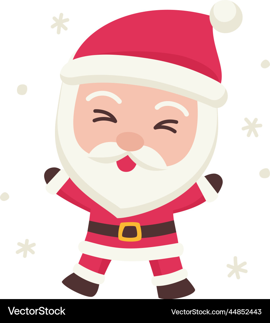 Cute santa claus doodle icon Royalty Free Vector Image