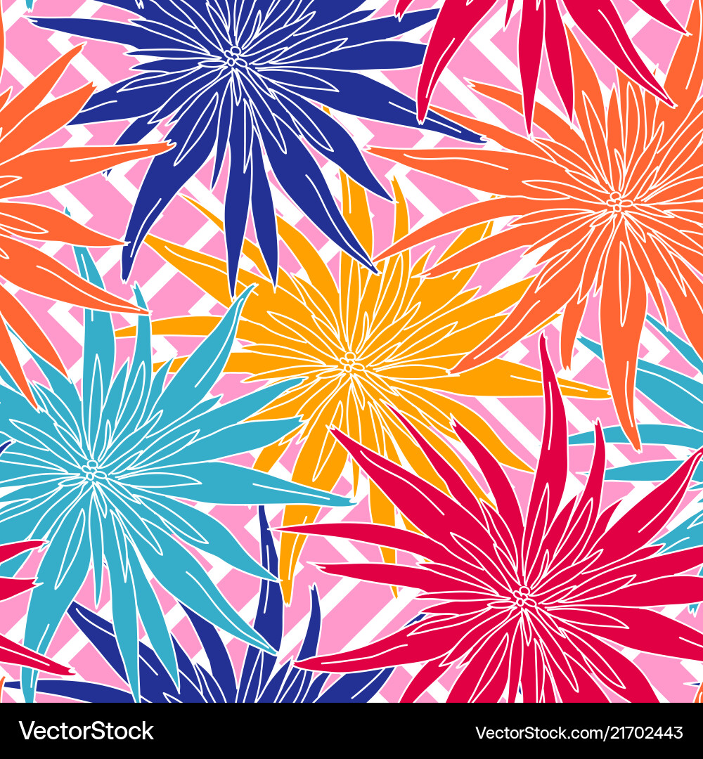 Floral summer seamless background flowers Vector Image