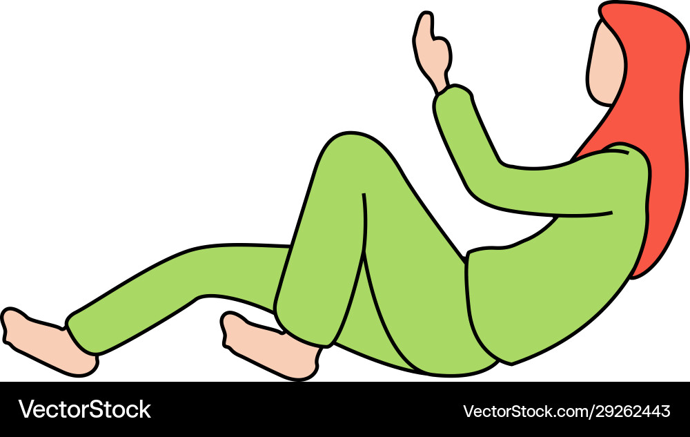 Isolated relaxed woman Royalty Free Vector Image