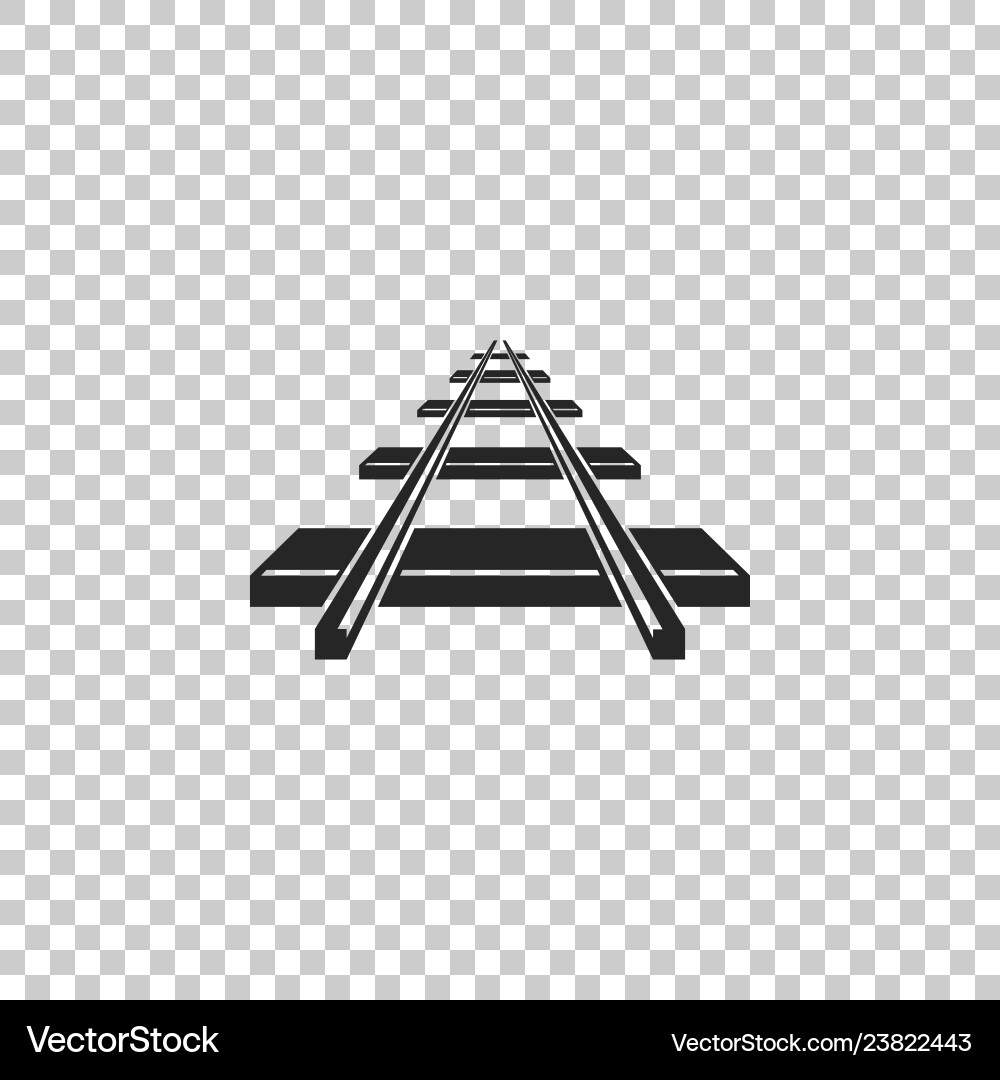 Railroad icon isolated on transparent background Vector Image