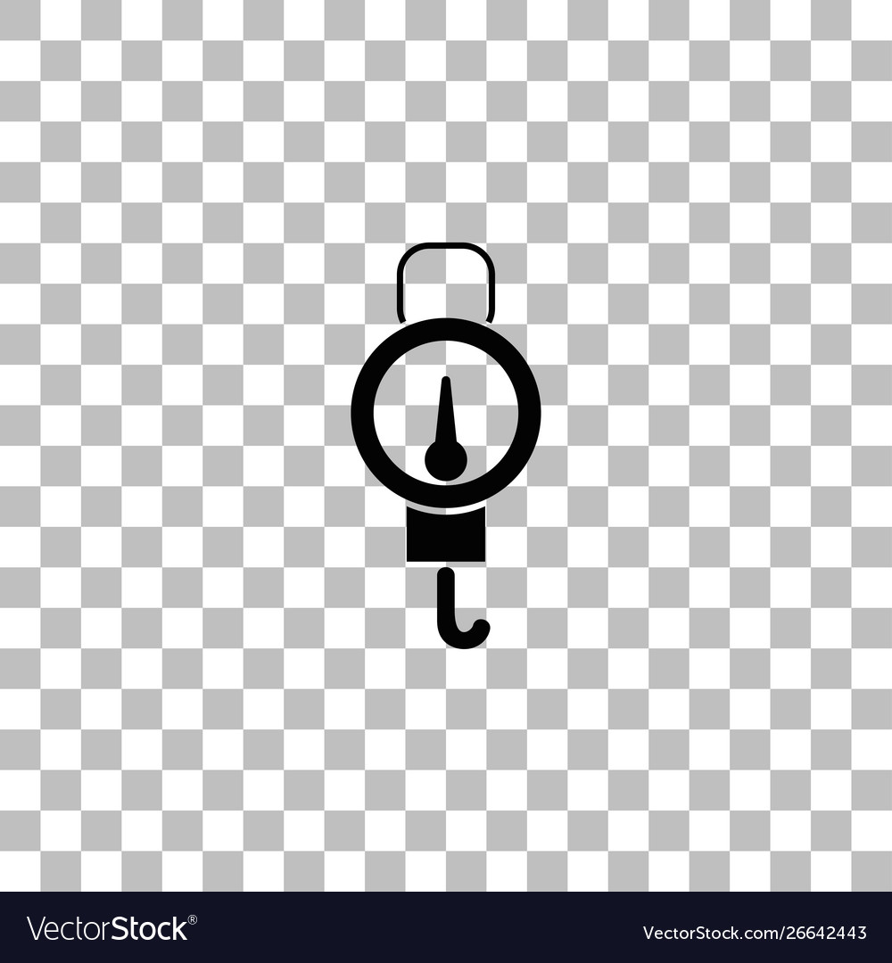 Spring scale icon flat Royalty Free Vector Image