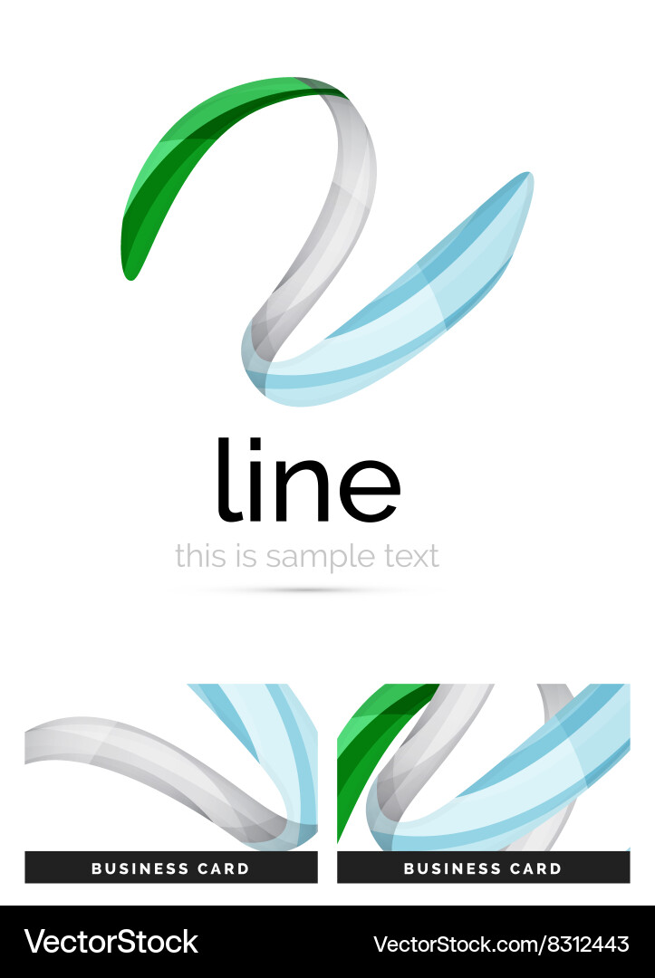 Swirl wavy ribbon abstract concept Royalty Free Vector Image