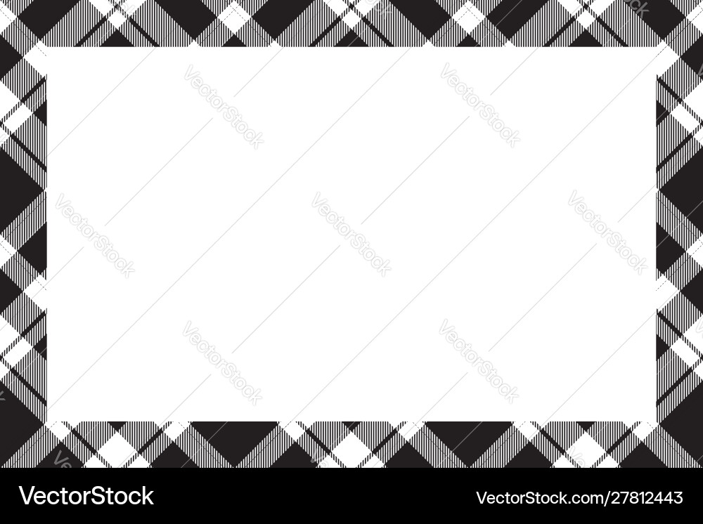 Vintage frame scottish border pattern retro Vector Image