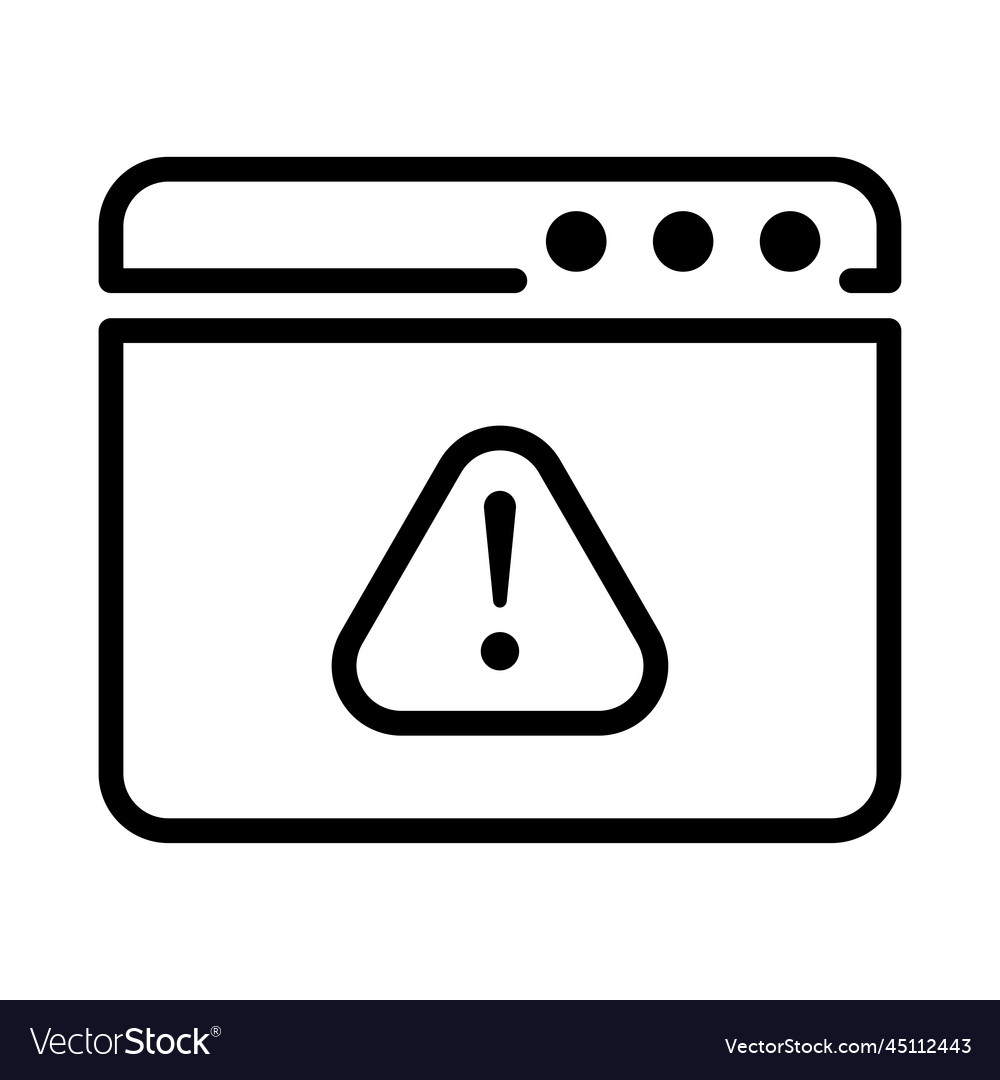 Web warning icon Royalty Free Vector Image - VectorStock