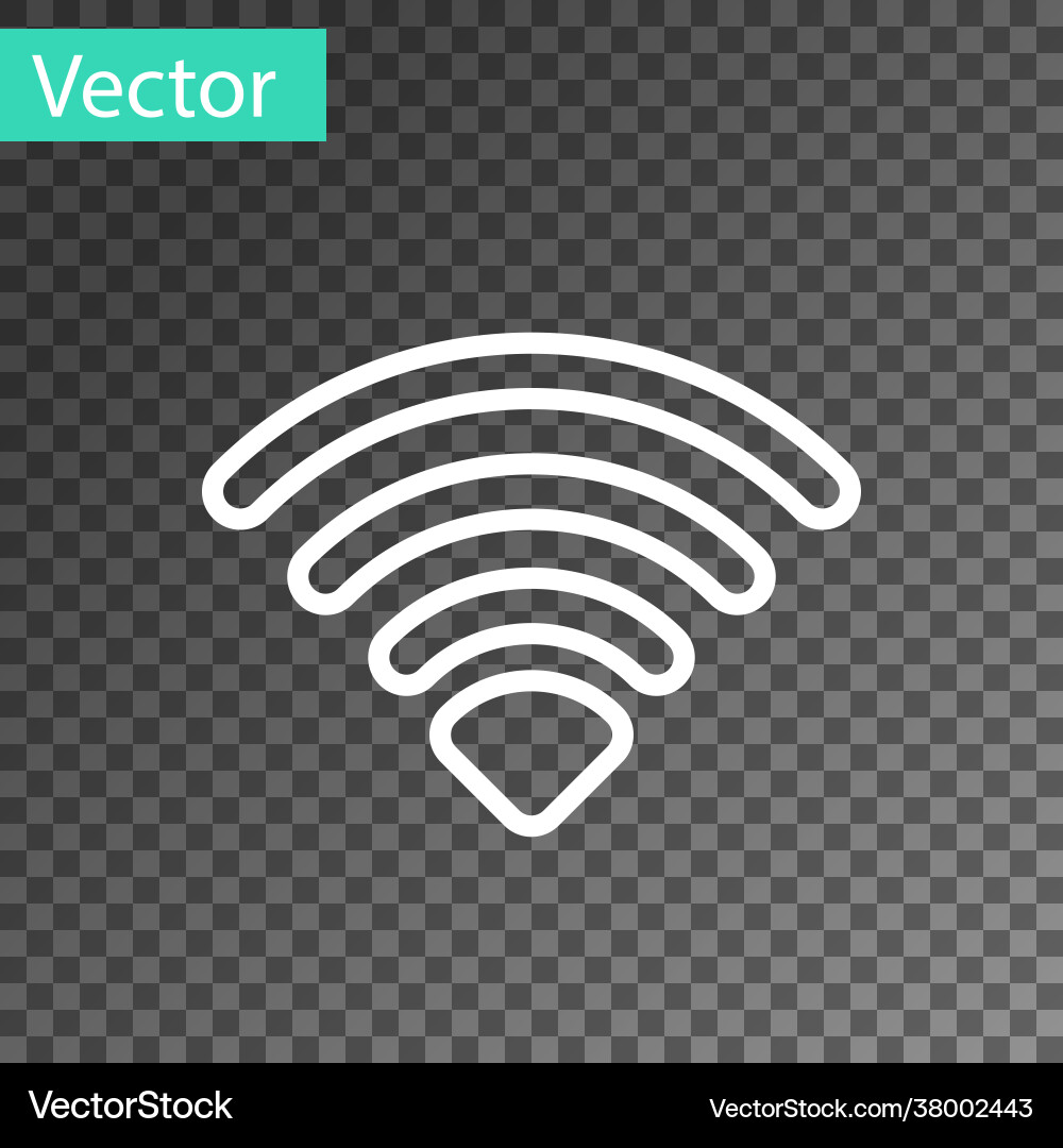 White line wi-fi wireless internet network symbol Vector Image