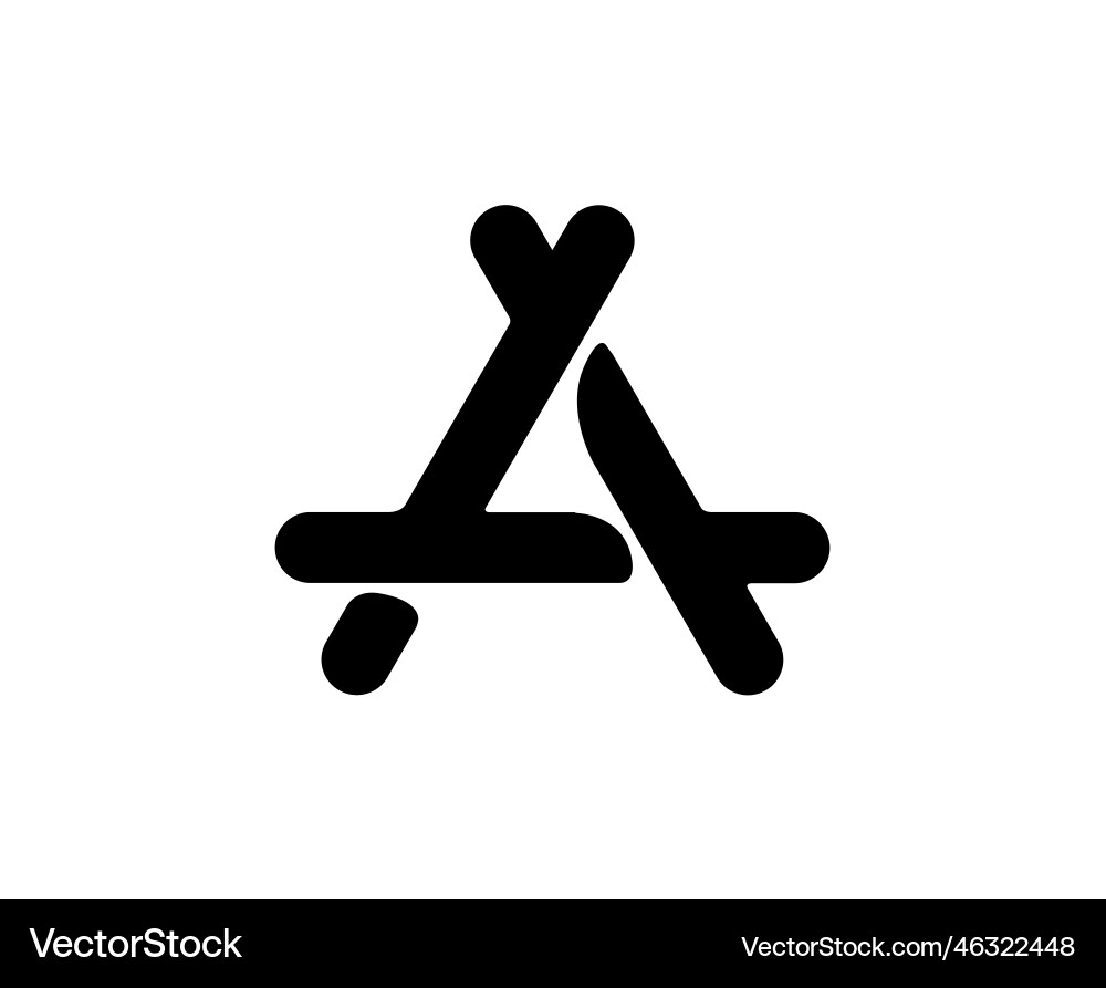App store apple icon logo symbol black design Vector Image