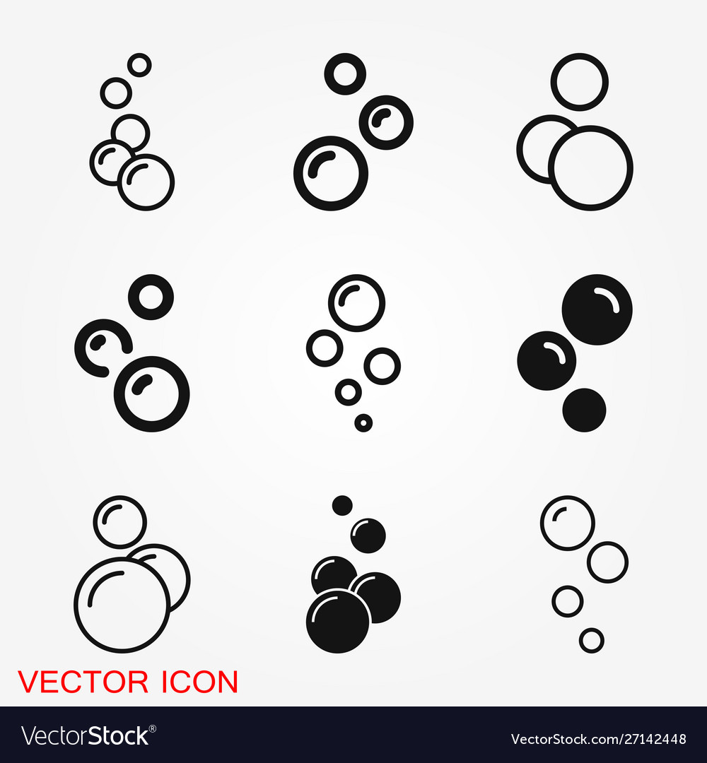 Bubble icon isolated on background soap or water Vector Image