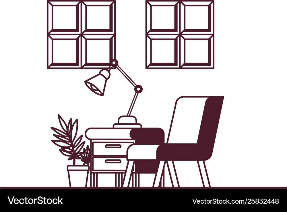 Comfortable sofa in living room with white Vector Image