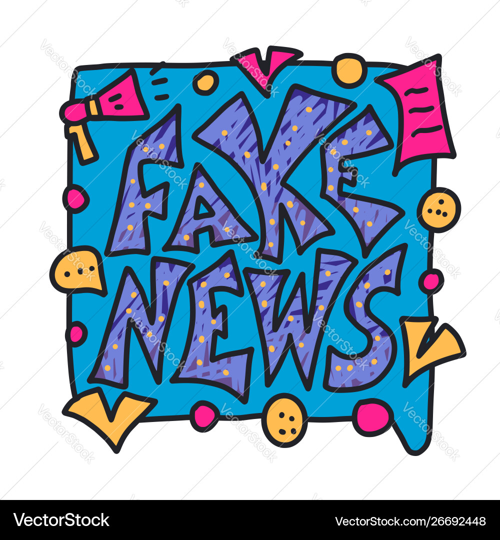 Fake news stylized quote text Royalty Free Vector Image