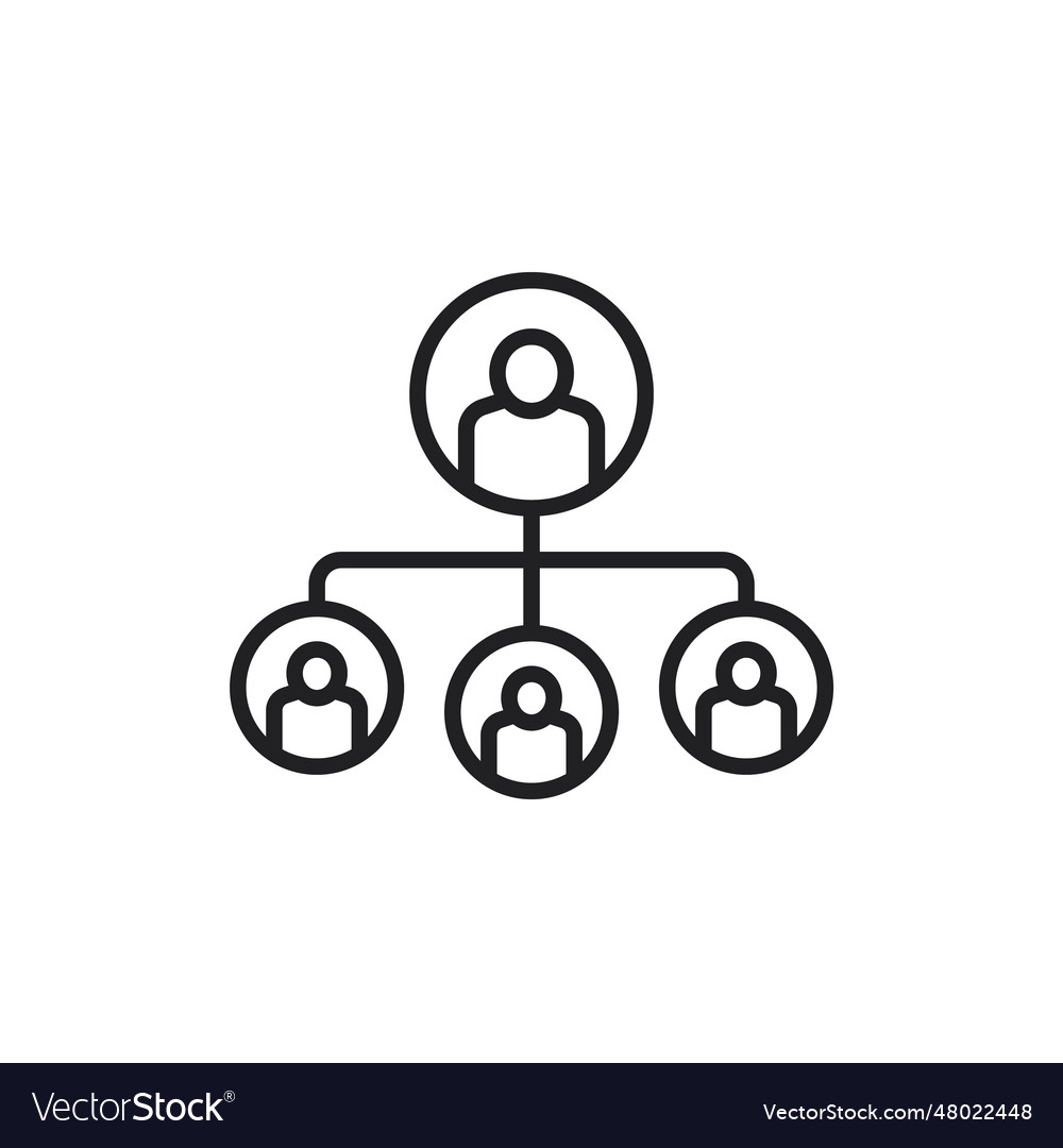 Hierarchy line icon on white Royalty Free Vector Image