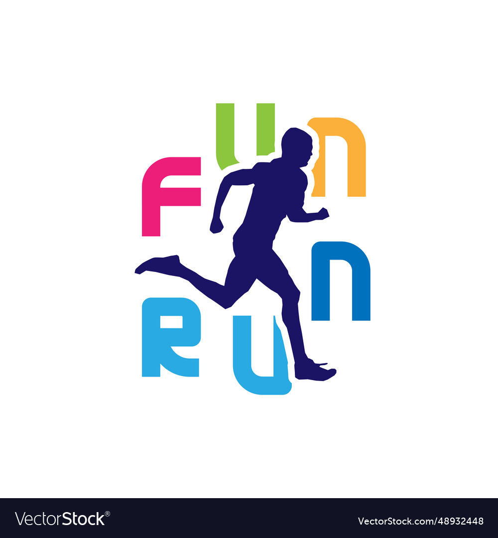 Logo design for 5k fun run event Royalty Free Vector Image