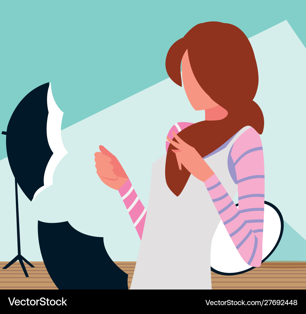 Supermodel avatar woman in studio design Vector Image