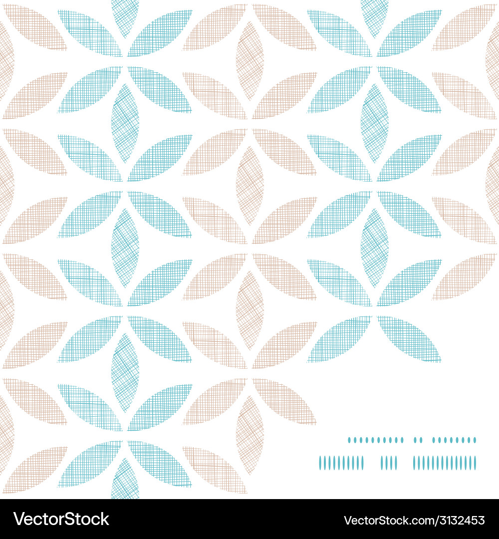 Abstract textile leaves stripes frame corner Vector Image