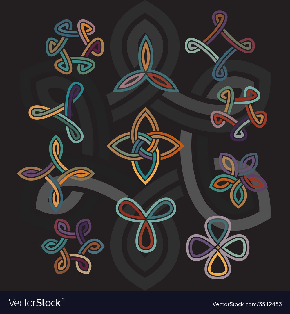 Celtic decorative elements Royalty Free Vector Image