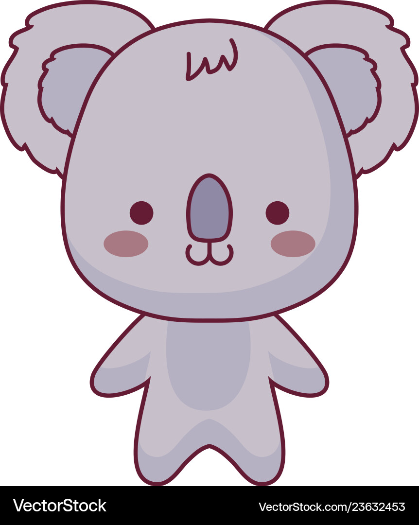 Cute and little koala character Royalty Free Vector Image
