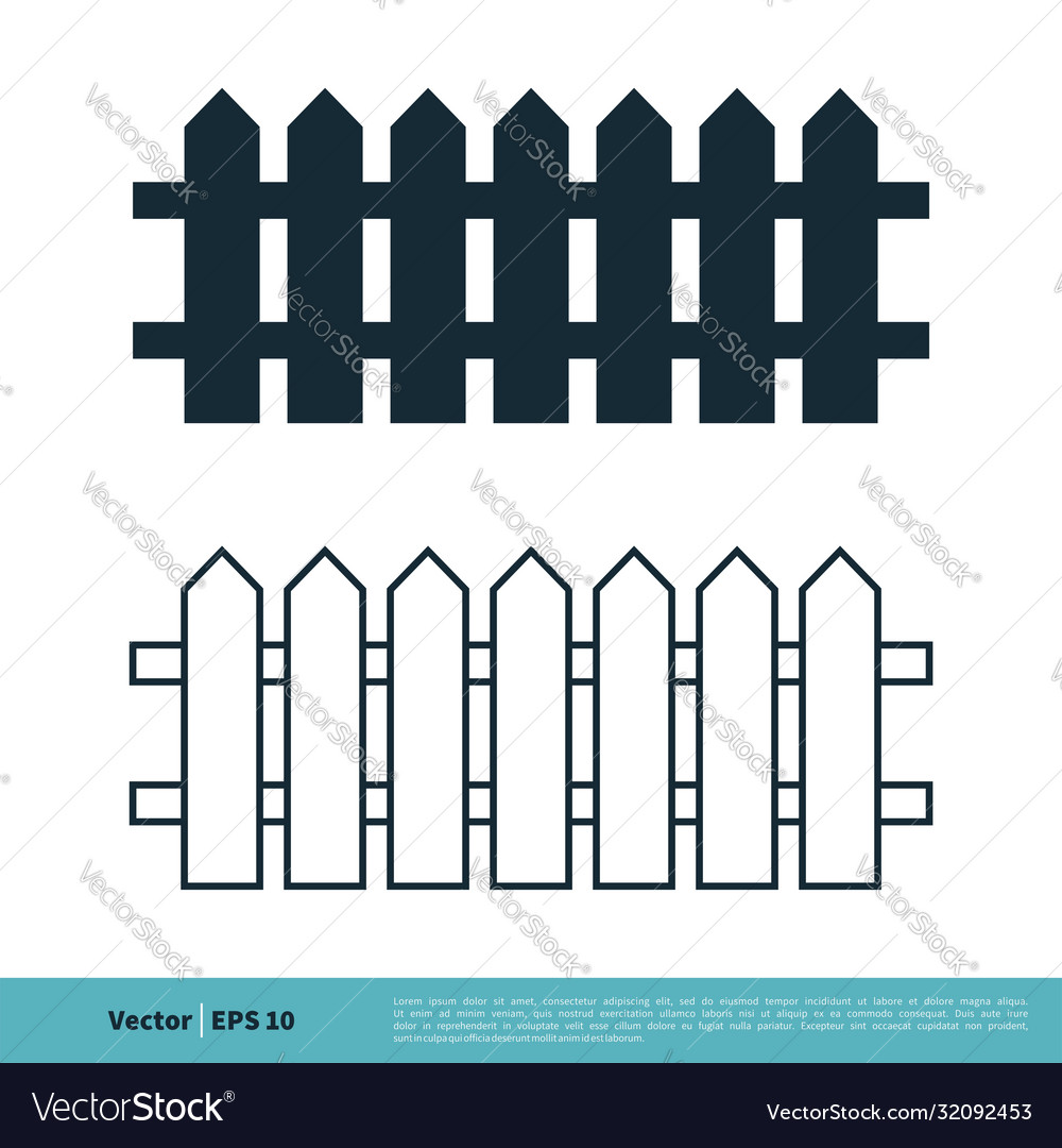 Fence icon logo template design eps 10 Royalty Free Vector