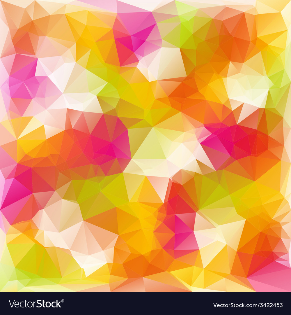Full color spring polygonal triangular pattern Vector Image