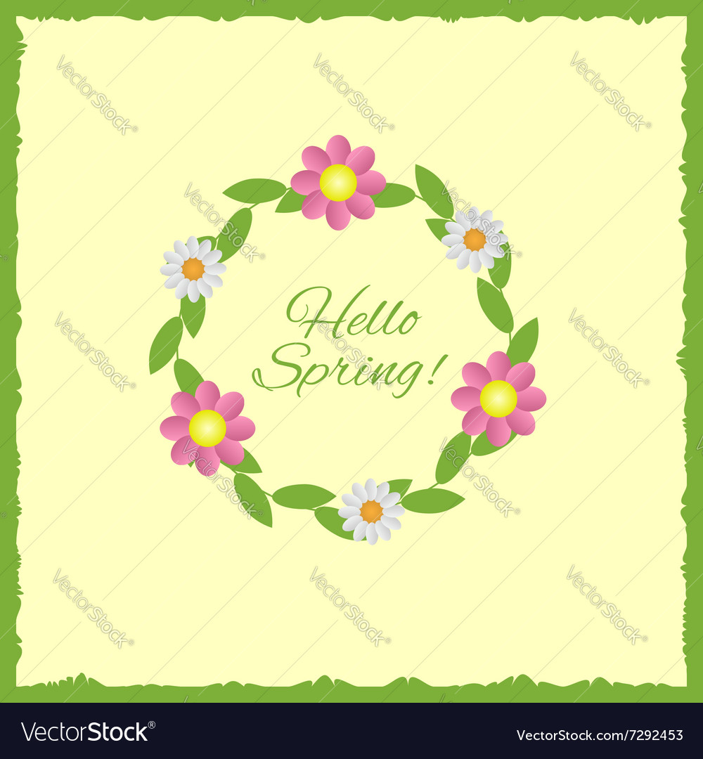 Hello spring Royalty Free Vector Image - VectorStock