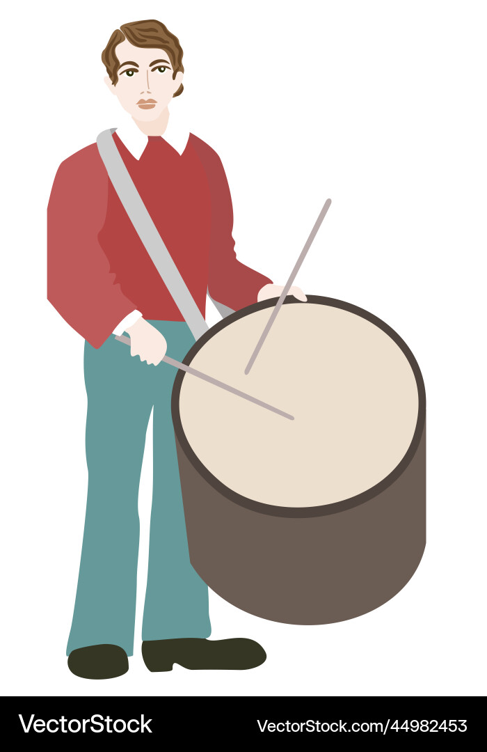 Isolated of drummer Royalty Free Vector Image - VectorStock