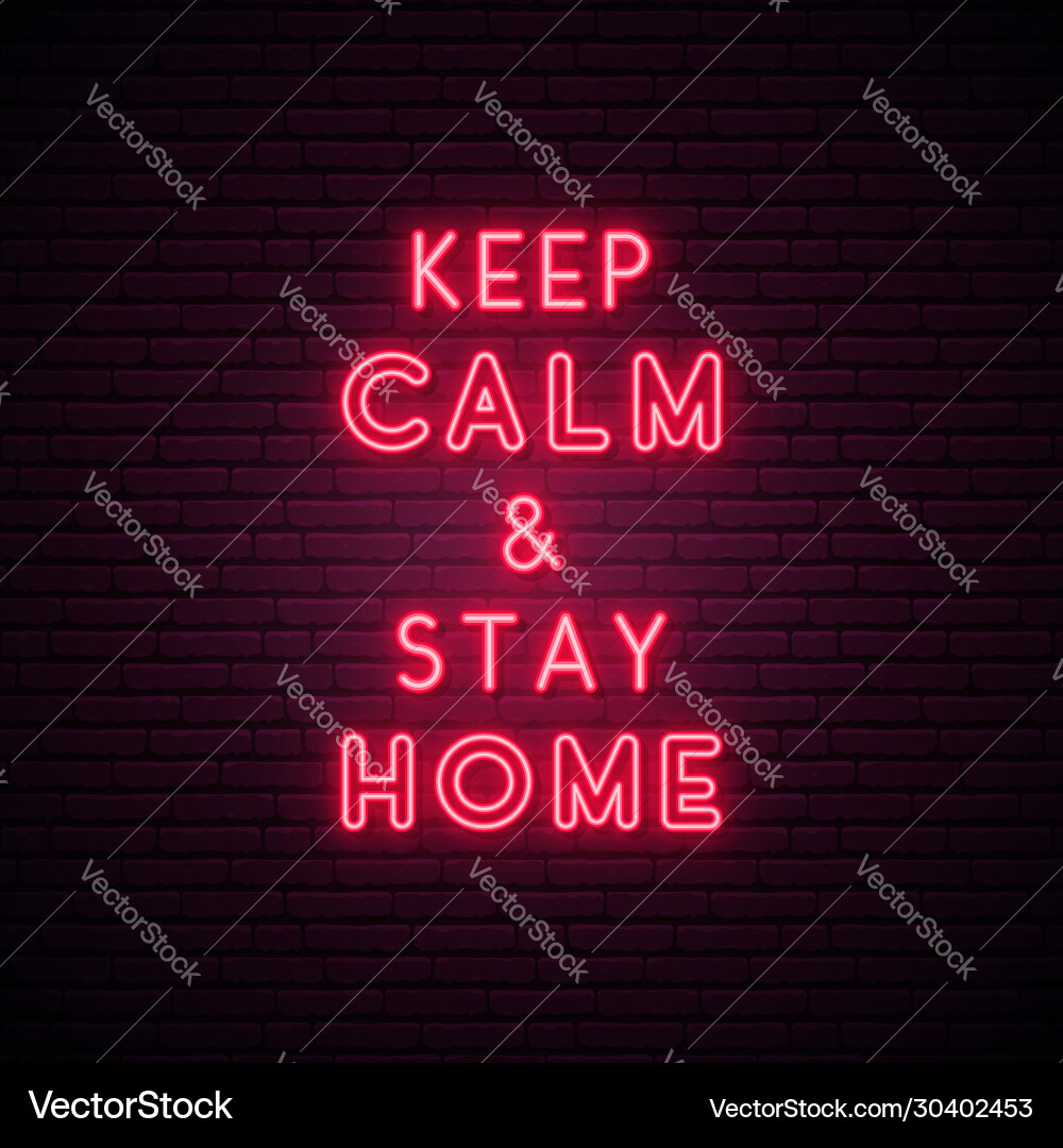 Keep calm and stay home coronavirus protect Vector Image