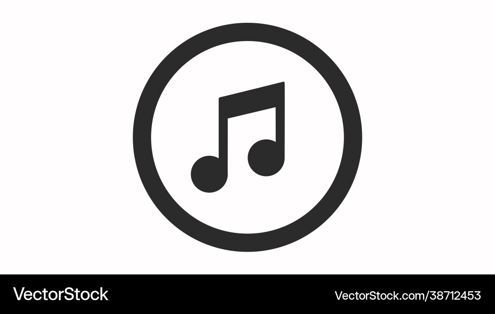 Musical notes song tune or flat ico Royalty Free Vector