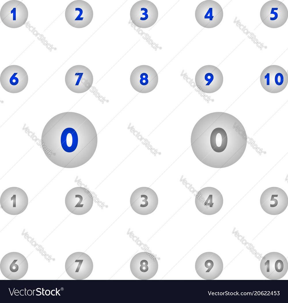 Number icons circle Royalty Free Vector Image - VectorStock