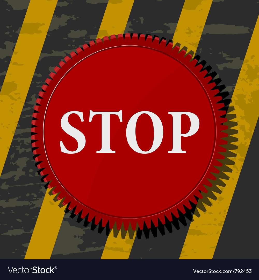 Red stop button Royalty Free Vector Image - VectorStock