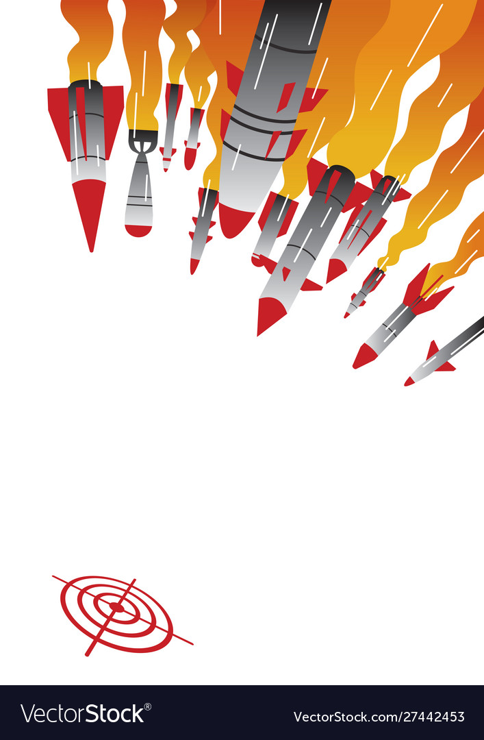 Rocket attack Royalty Free Vector Image - VectorStock