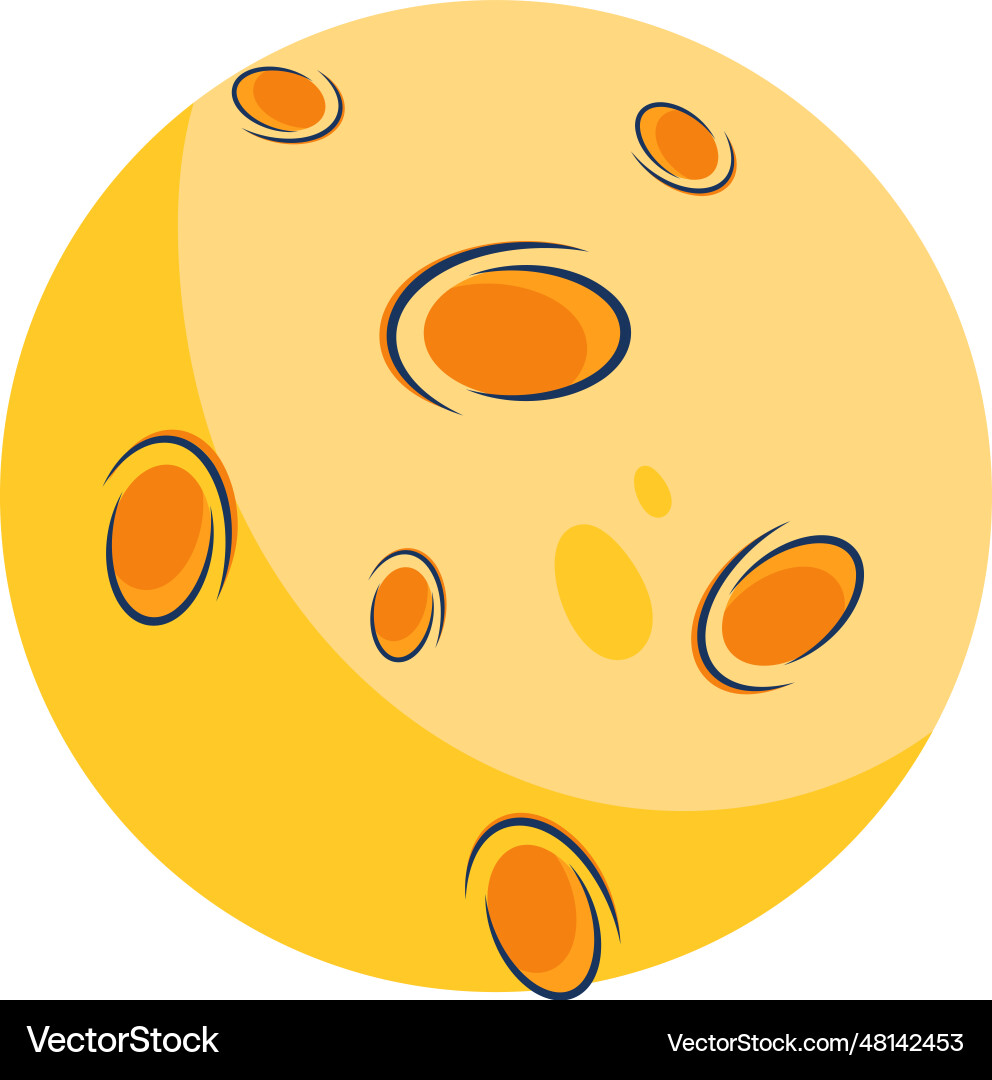 Yellow moon Royalty Free Vector Image - VectorStock