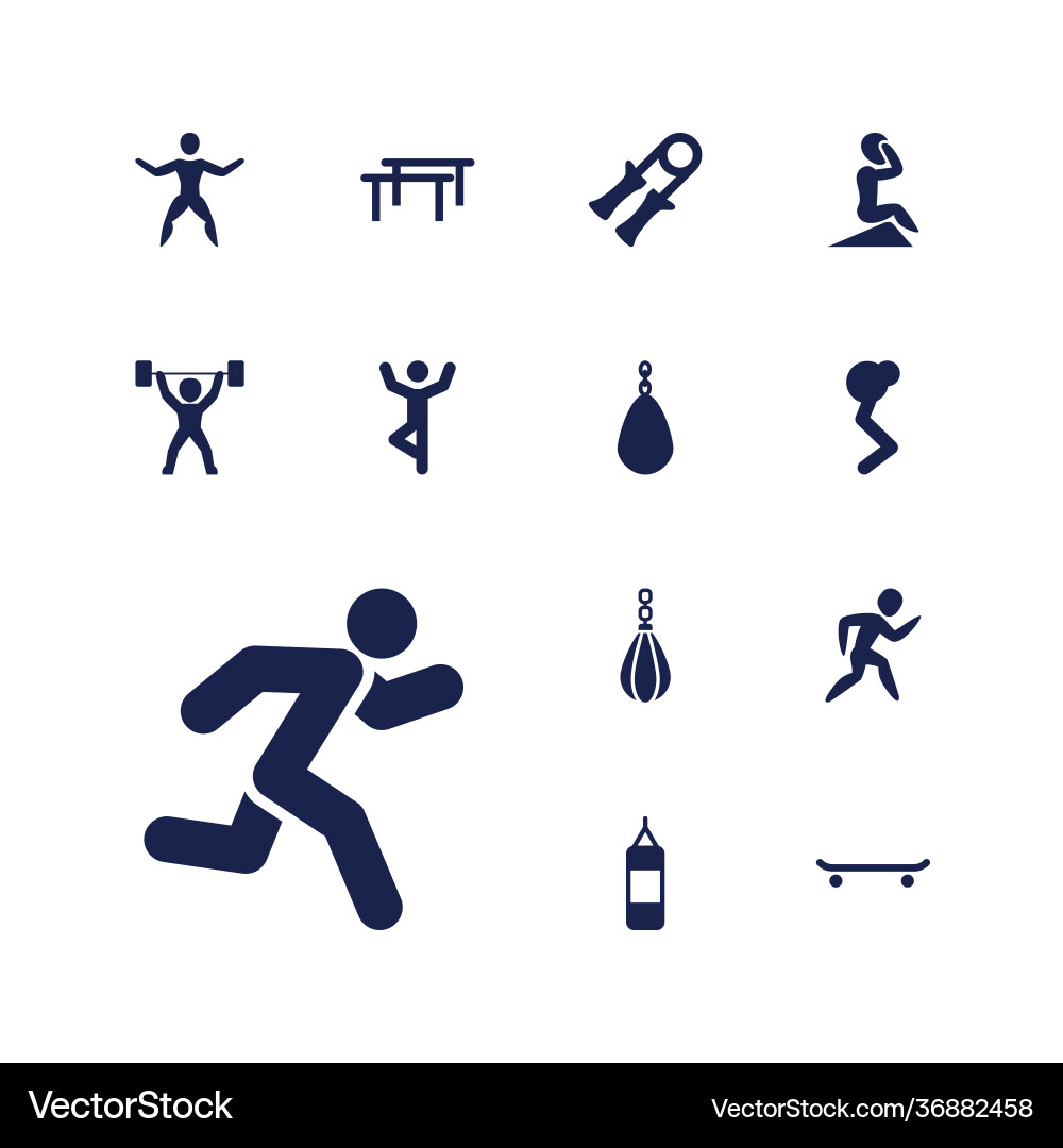 13 athlete icons Royalty Free Vector Image - VectorStock