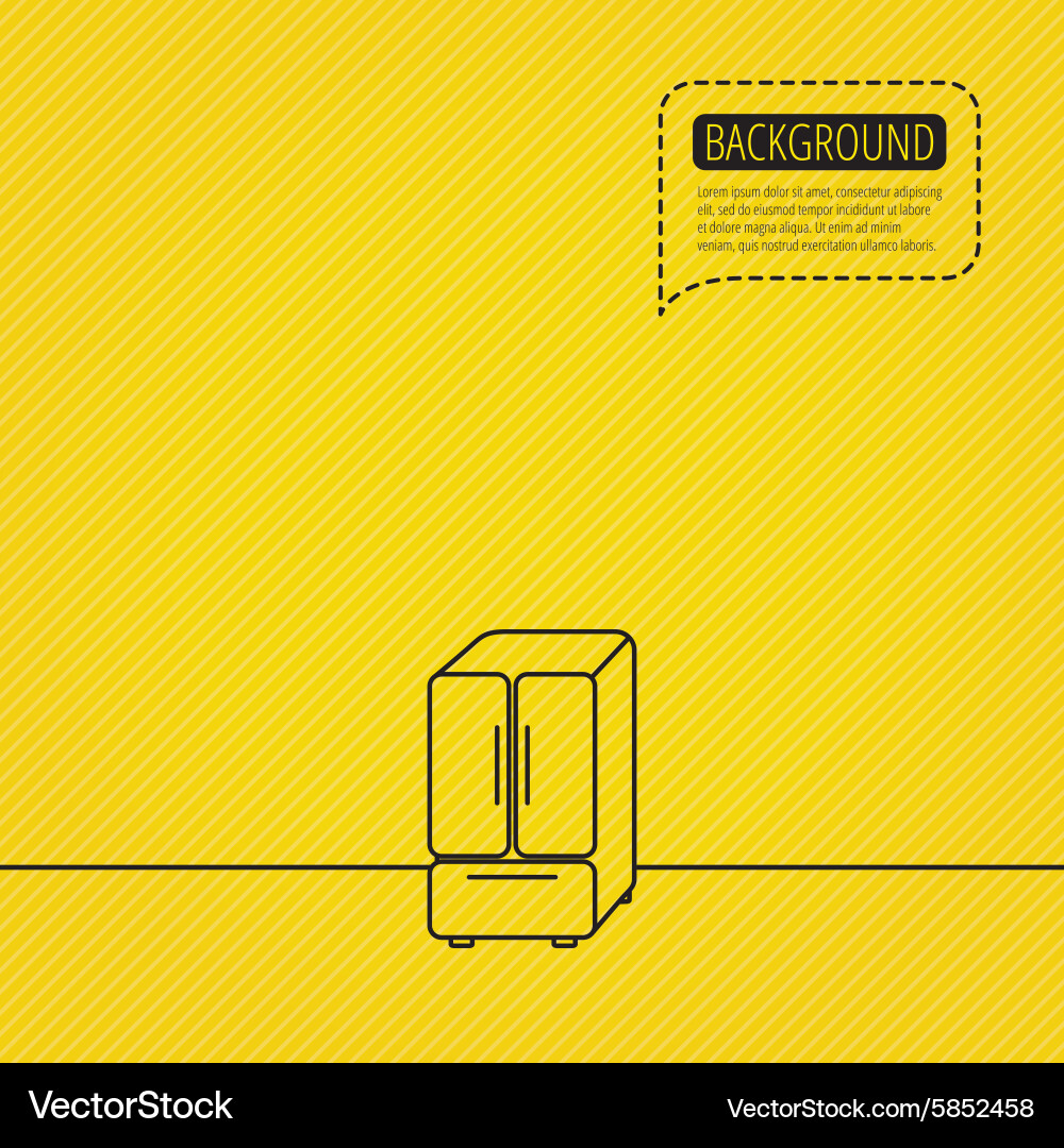 American fridge icon refrigerator sign Royalty Free Vector