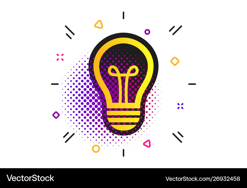 Light lamp sign icon idea symbol Royalty Free Vector Image