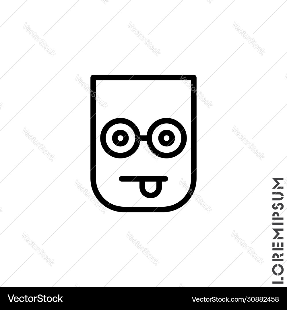 Mocking funny humor emoticon icon Royalty Free Vector Image