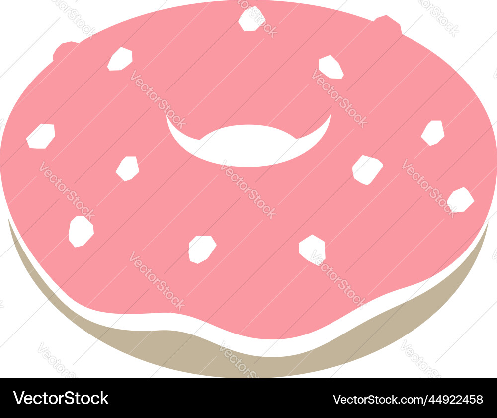 Pink doughnut icon isolated on a white background Vector Image
